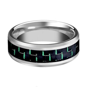 GALACTUS | Tungsten Ring Green Carbon Fiber, 6MM, 8MM, 9MM and 10MM ...
