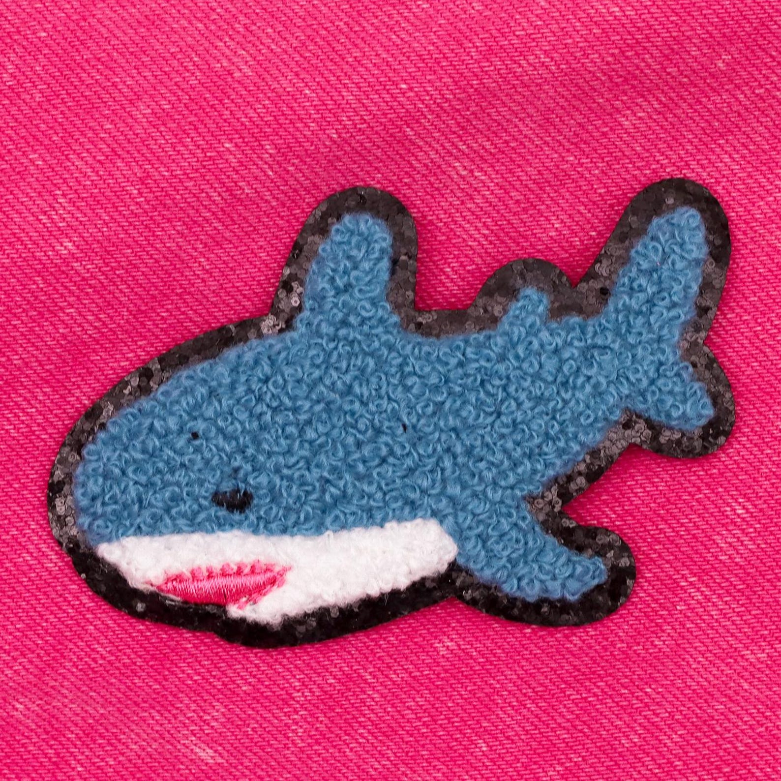 Kawaii Shark Blahaj Fuzzy Chenille Iron-on Patch, Fuzzy Iron-on ...