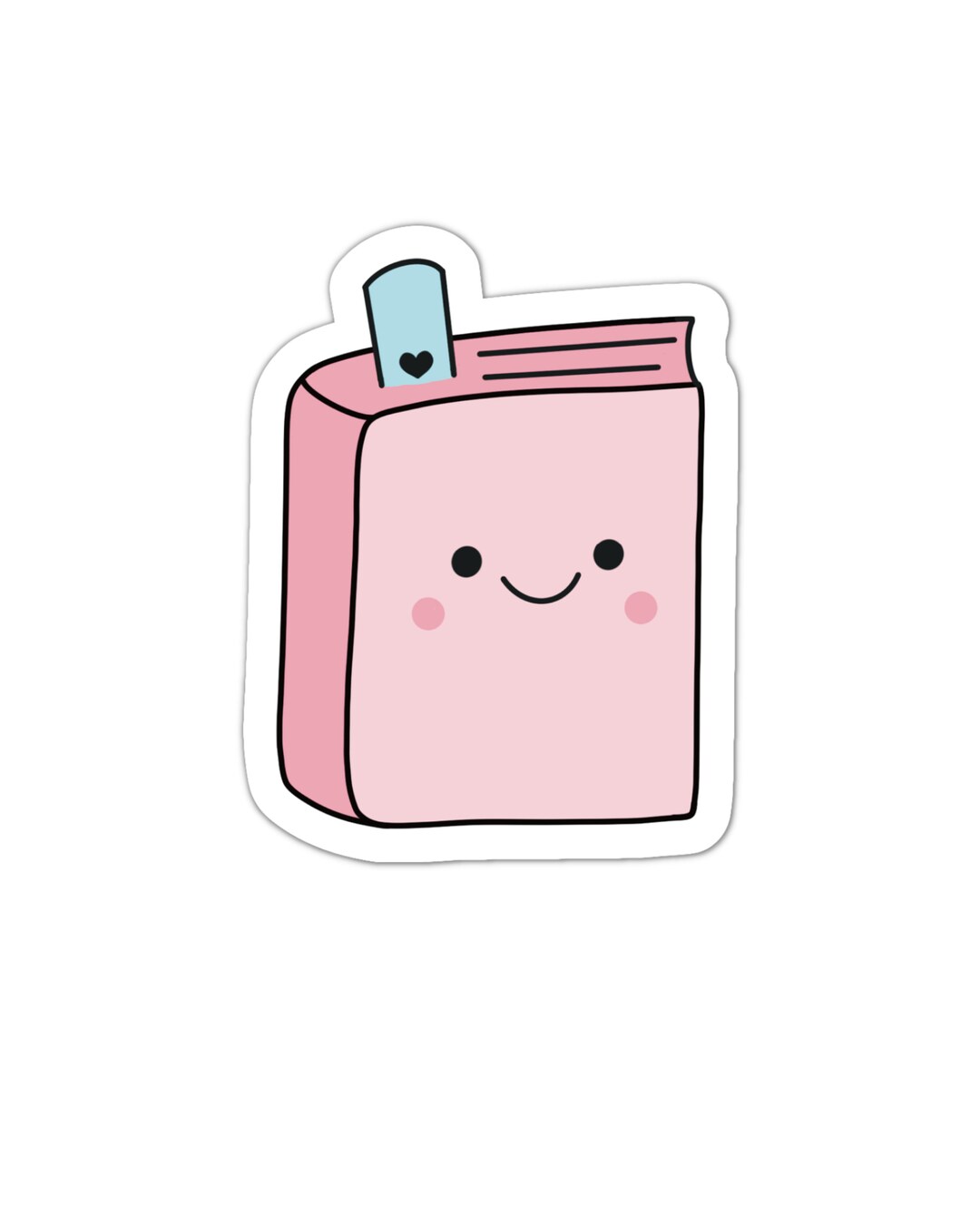 Happy Kawaii Book Vinyl Sticker Bookish Reading Reader Gifts - Etsy
