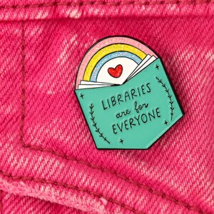 Libraries Are for Everyone Soft Enamel Pin, Librarian Book Lover Gift ...