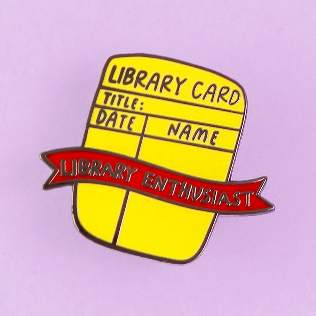 Library Enthusiast Bookish Enamel Pin, Librarian Book Lover Gift ...