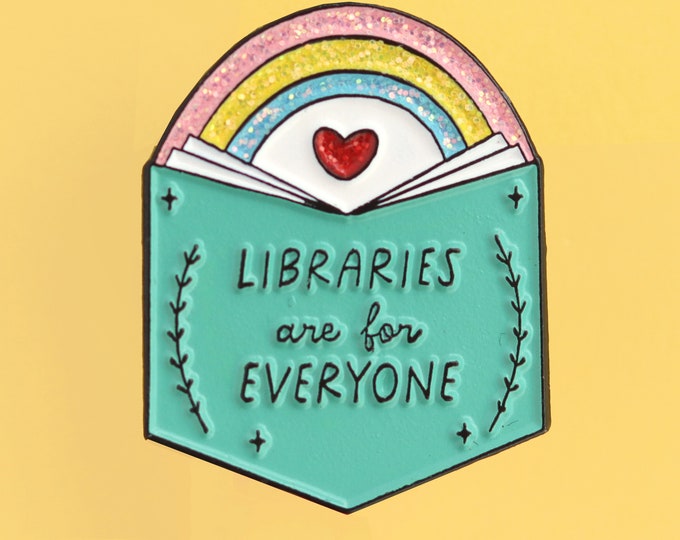 Support Public Libraries Enamel Pin | Librarian | - Etsy