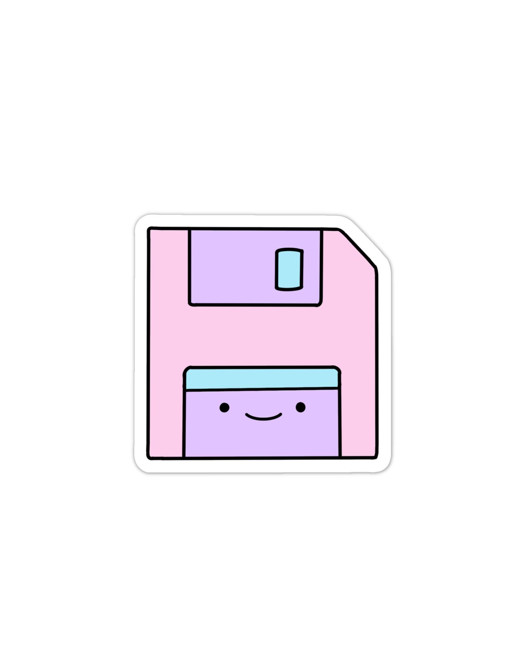 Kawaii Floppy Disk Vinyl Sticker, Retro Tech Aesthetic Decal, Cute Y2k ...