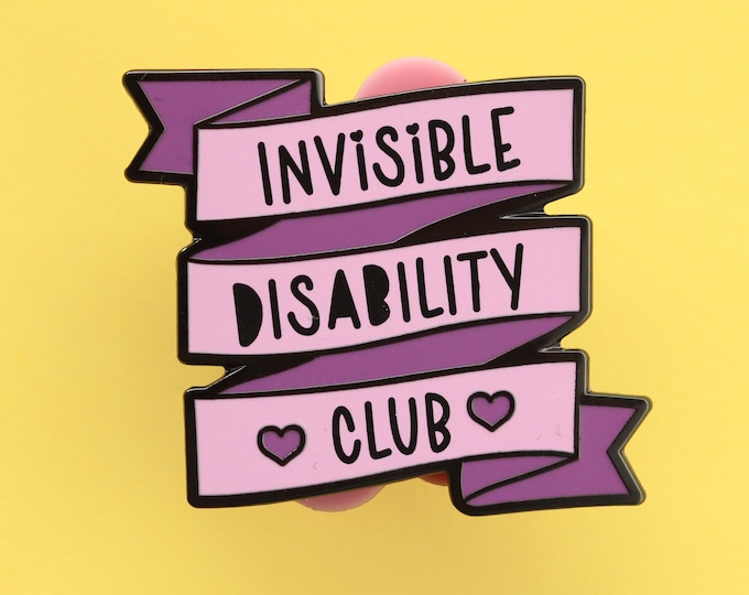 Invisible Disability Club Enamel Pin, Hidden Illness Awareness, Mental ...