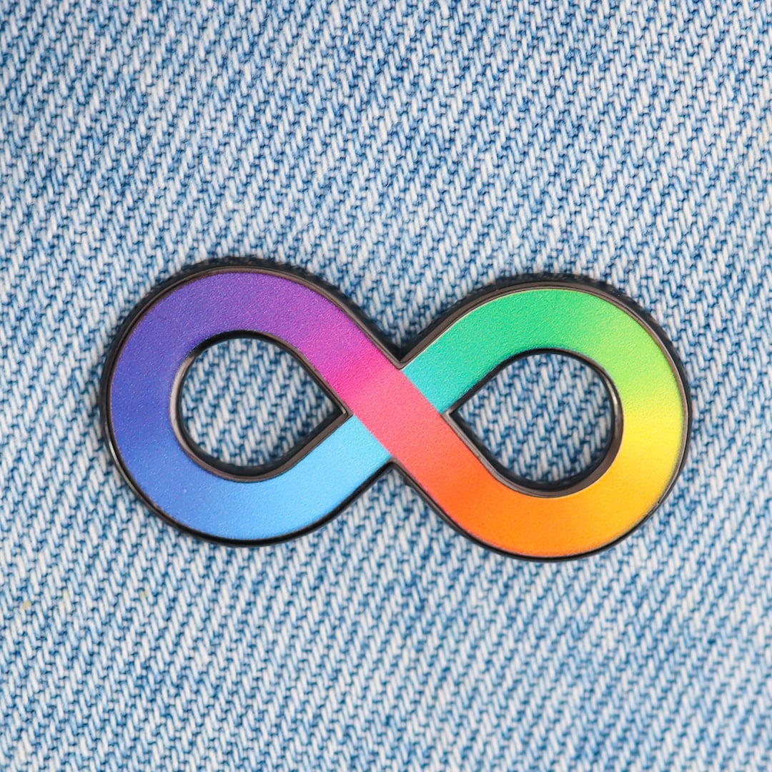 Autistic Pride Pin Rainbow Infinity Symbol Neurodivergent Pride Adhd ...