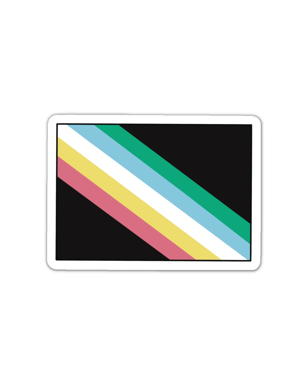 Disability Pride Flag Vinyl Sticker Disability Awareness - Etsy