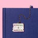 Reading is Magical Enamel Bookmark With Chain, Whimsical Book Lover ...