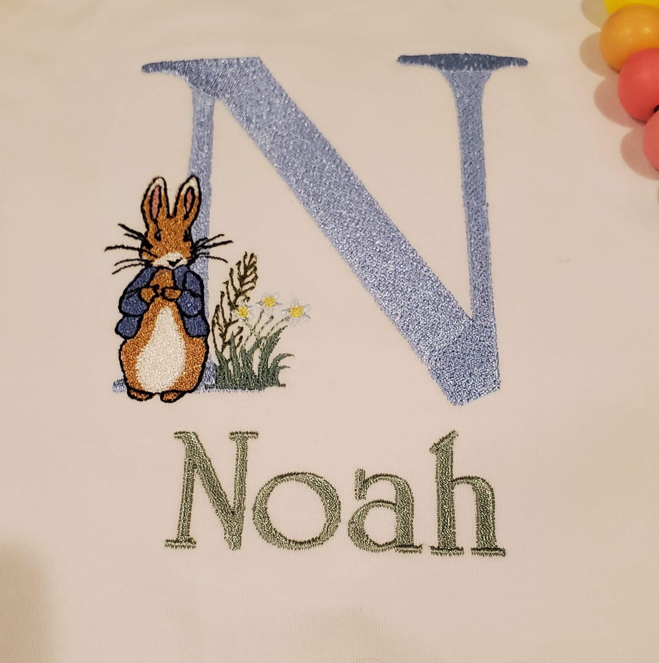Boy Rabbit Blue Initial, Bunny With Name - Etsy