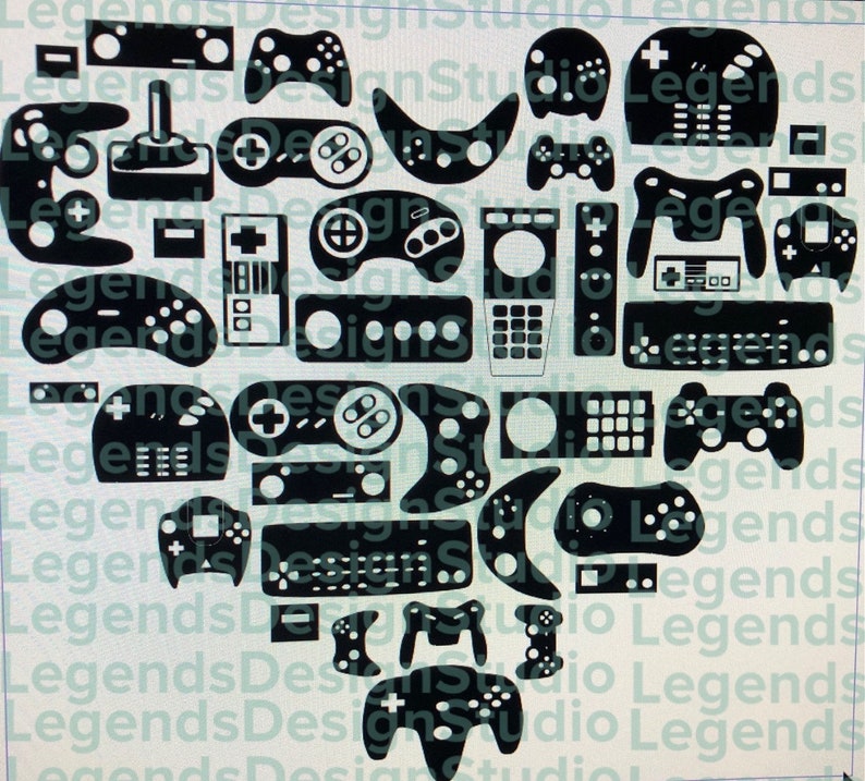 Video Game Controller Heart SVG - Etsy