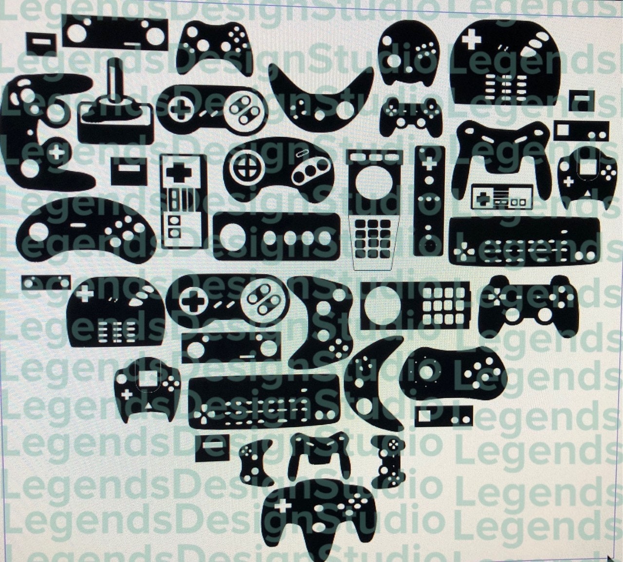 Video Game Controller Heart SVG - Etsy