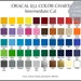 ORACAL 651 Color Chart - Oracle 651 Permanent Vinyl Color Guide, 2 ...