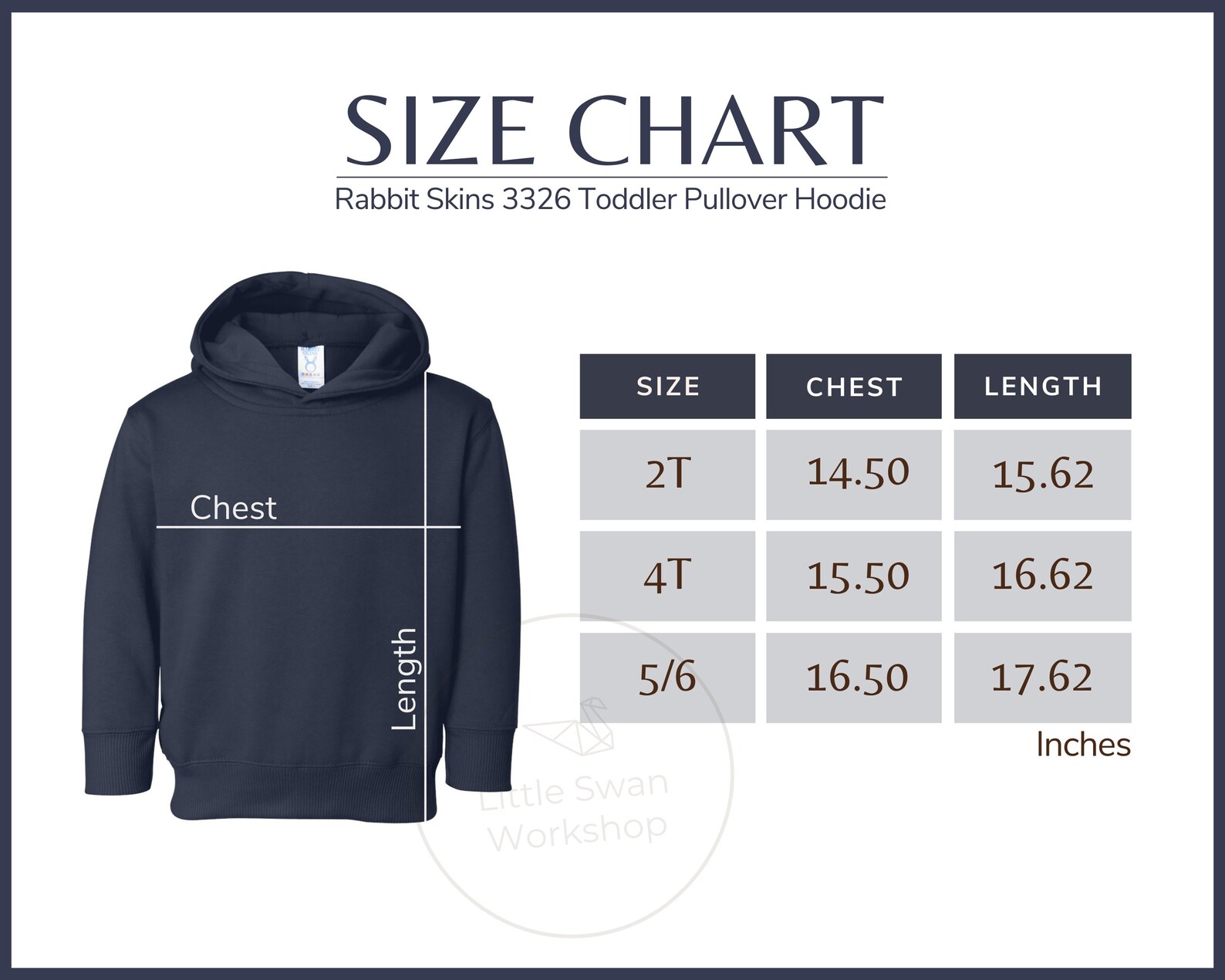 Rabbit Skins 3326 Size Chart 3326 Rabbit Skins Toddler Pullover Hoodie ...