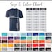 Tultex 202 Color Chart, 202 Unisex T-shirt Color and Size Table, Tultex ...