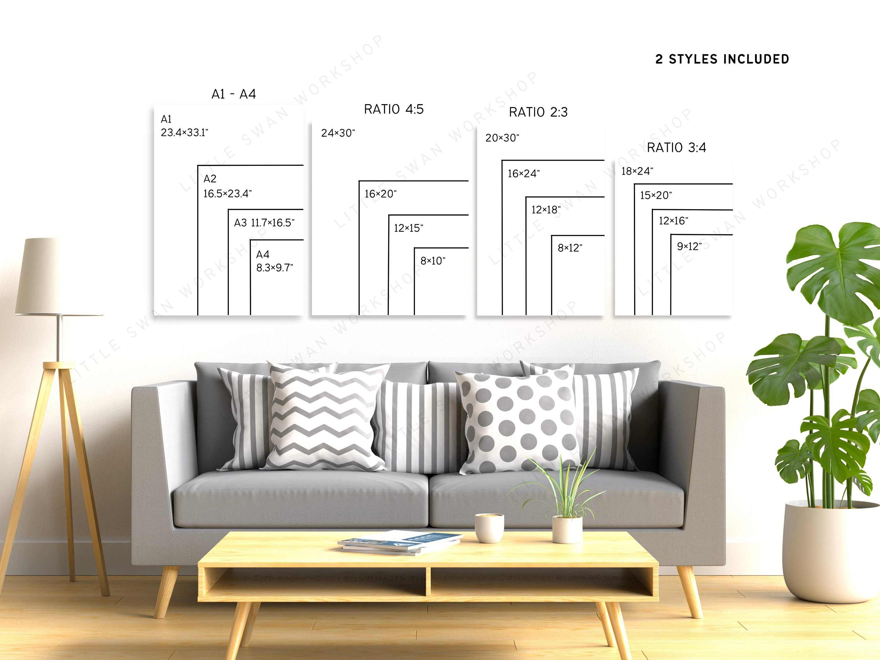 Wall Art Size Guide Standard Frame Size Guide Poster Sizes, 51% OFF