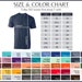 Tultex 202 Color Chart, 202 Unisex T-shirt Color and Size Table, Tultex ...
