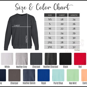 Tultex 340 Color Chart - 340 Tultex Sweatshirt Every Color and Size ...