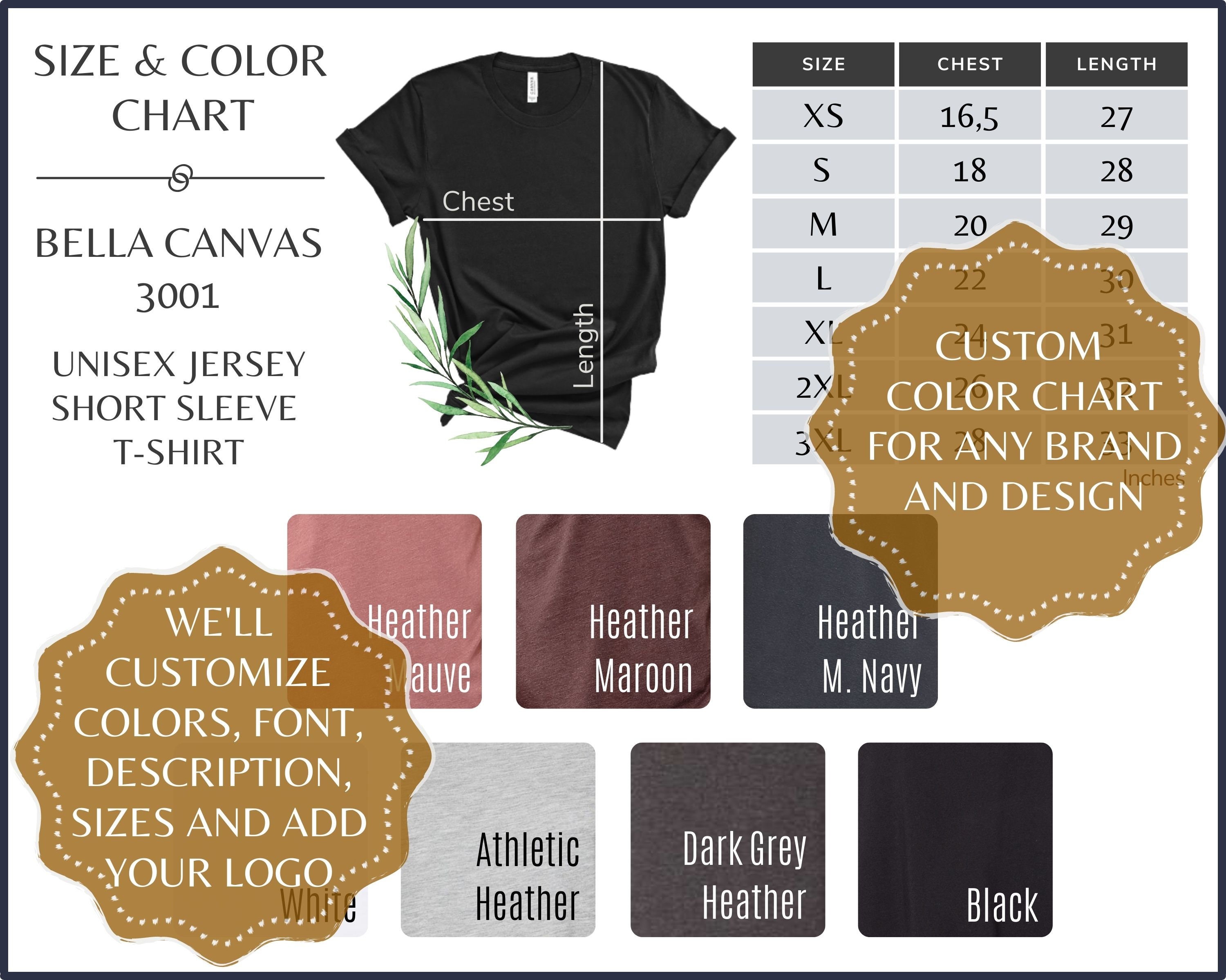 Custom Color Chart Personilized Chart for Any Brand You Want - Etsy