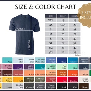 Tultex 202 Color Chart, 202 Unisex T-shirt Color and Size Table, Tultex ...