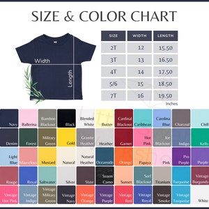 Rabbit Skins 3321 Color Chart, Toddler Color and Size Guide - Rabbit ...