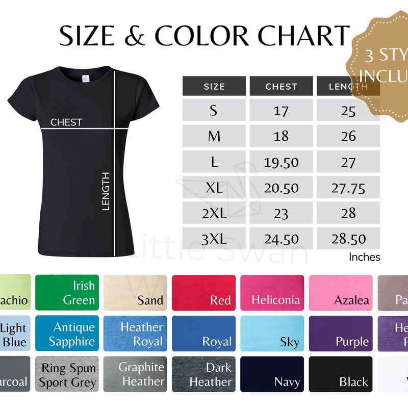 Color Chart - Etsy