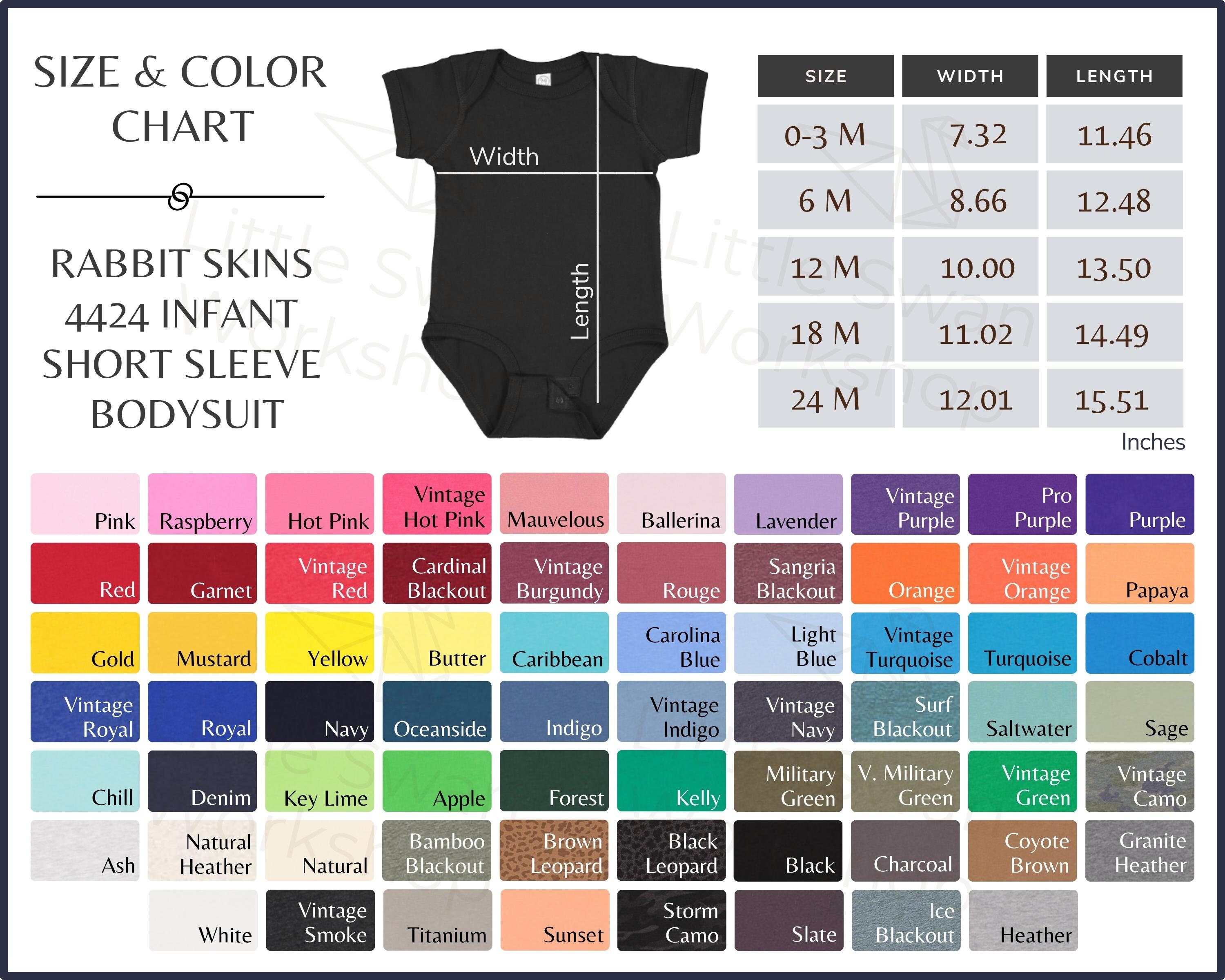 Rabbit Skins Color Chart Buy Rabbit Skins Infant 100% Cotton Jersey