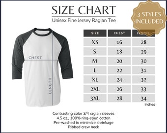 Tultex Size Chart | Etsy