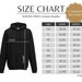 AWDIS JH001 Size Chart Unisex Hoodie Size Table JH 001 - Etsy