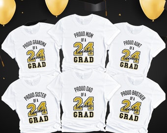 Custom 2024 Proud Family Graduate Shirts, 2024 Senior Shirt, Personalized Graduation Shirt ...