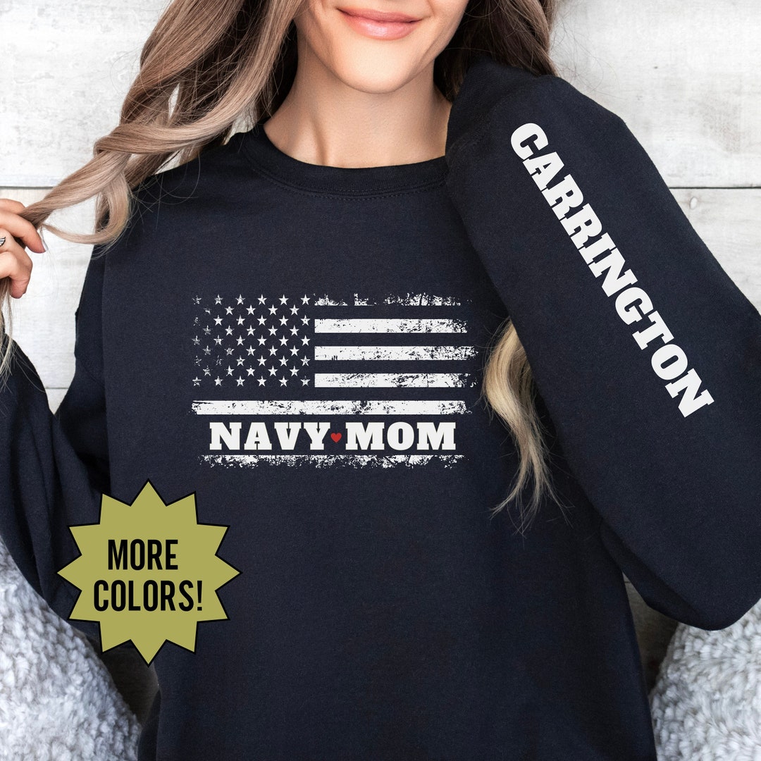 Navy Mom Sweatshirt, Custom Navy Mom, Sailor's Mama, Personalized Navy ...