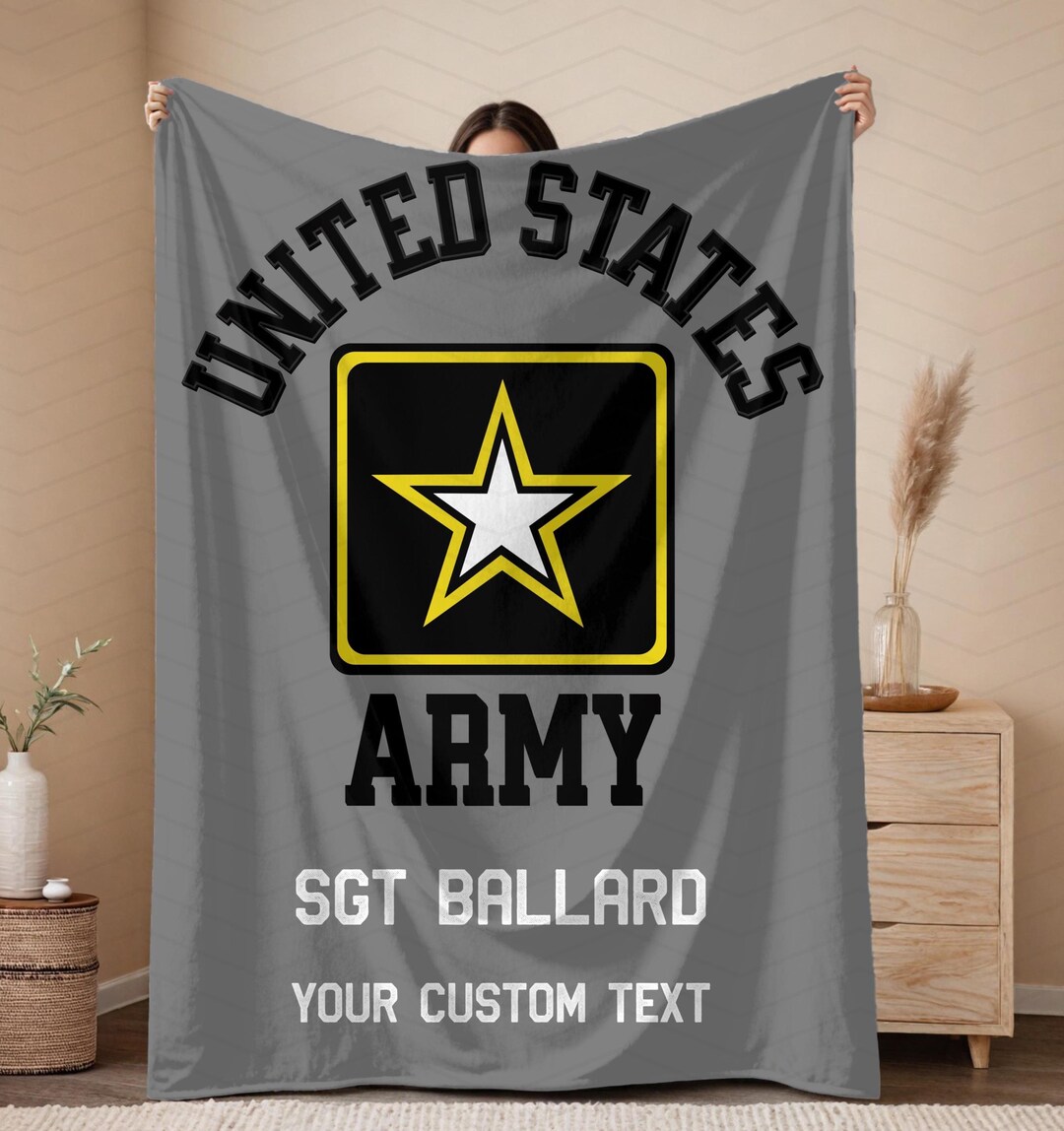 Custom Army Gift for Army Wife Blanket Army Mom Personalized Military ...