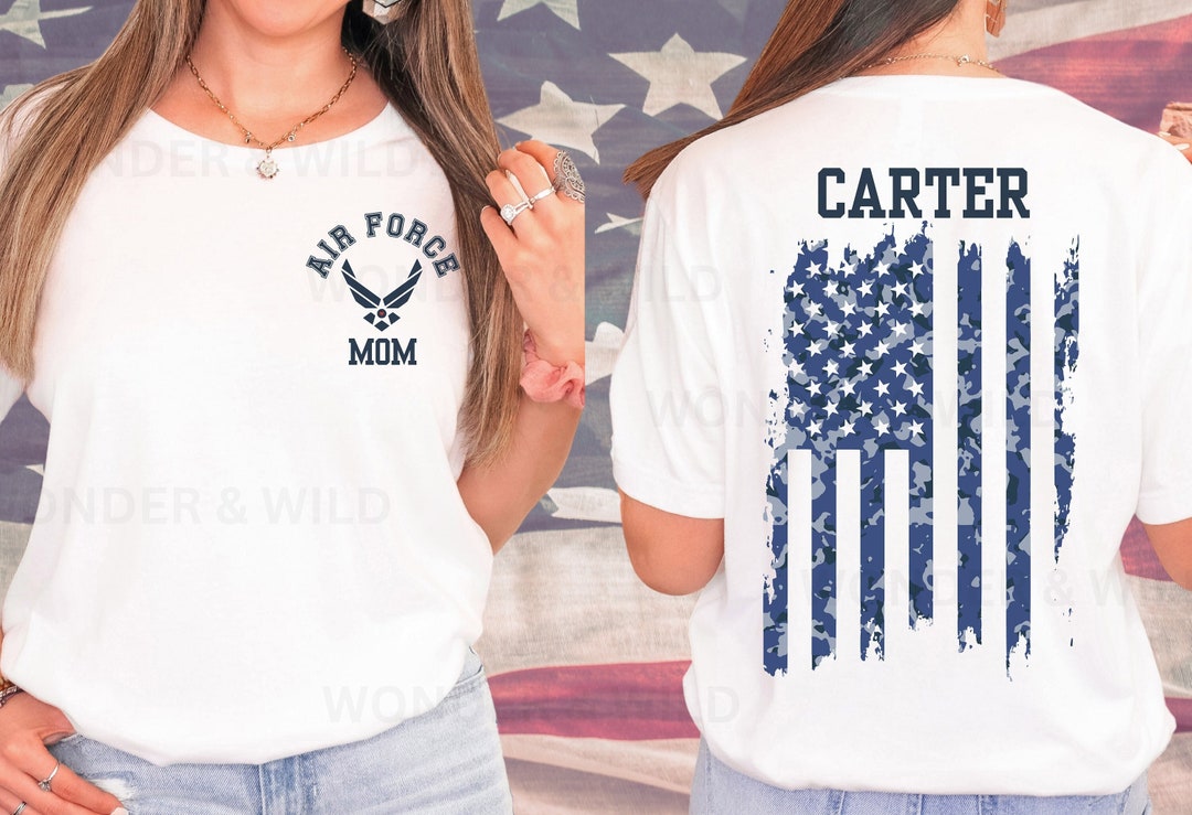 Personalized Air Force Mom Shirt: USAF Pride Gift - Etsy