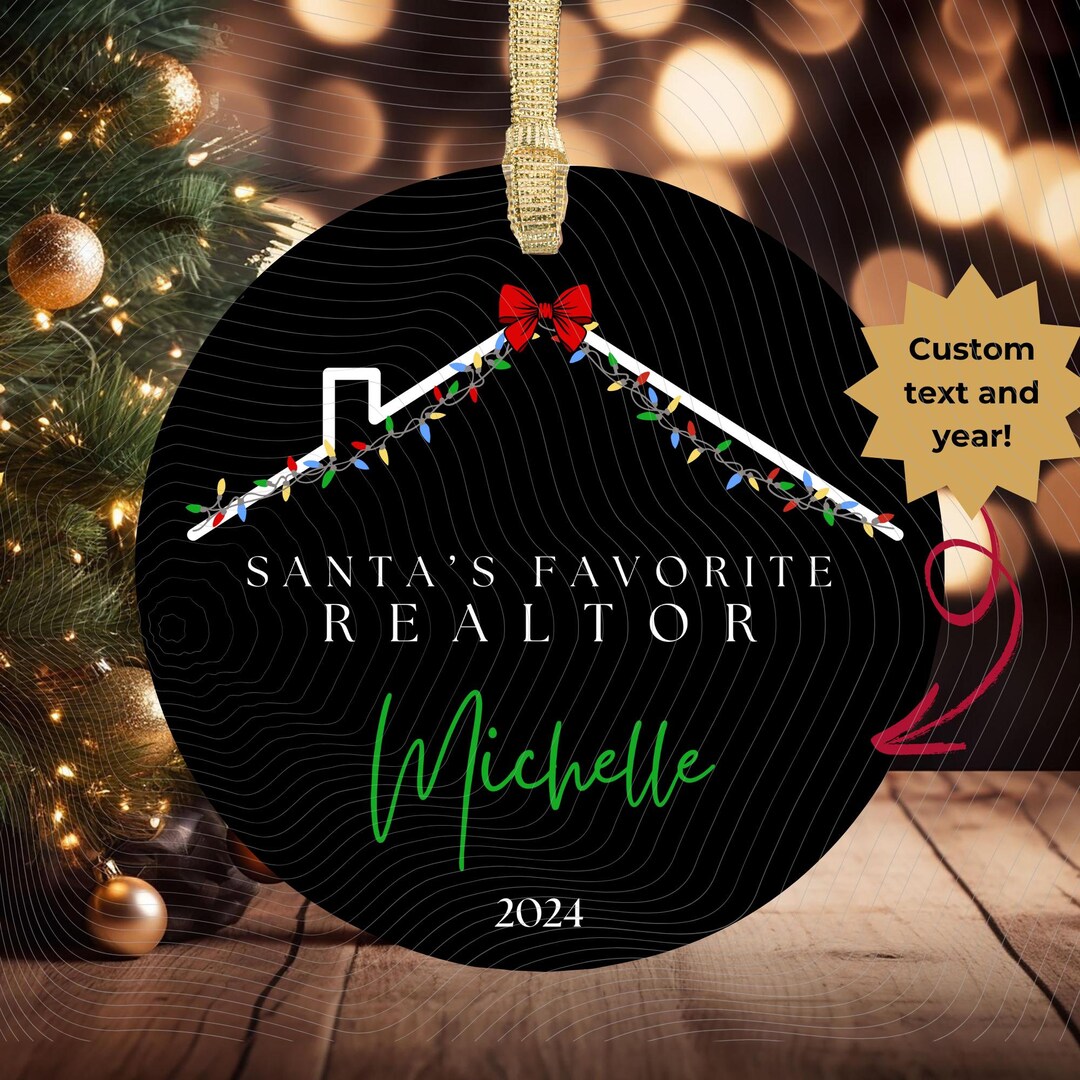 Realtor Ornament Christmas Gift Personalized Real Estate Christmas ...