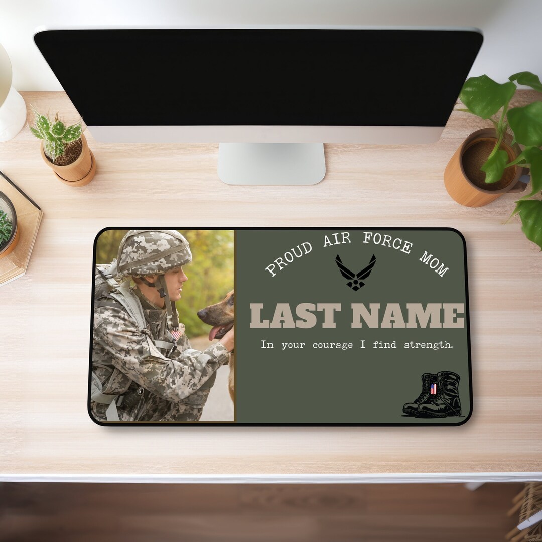 Custom Air Force Mom Gift, Personalized Desk Mat, Mothers Day Gifts ...