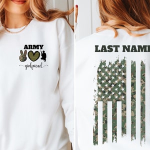 Custom Army Girlfriend Shirt, Army Sweatshirt, Military Girlfriend Gift ...