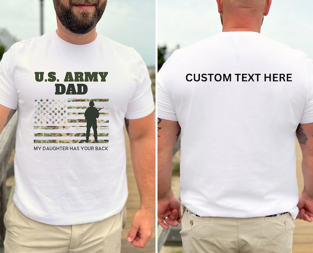 Custom Army Dad Shirt, Military Dad Gift, Personalized Army Dad Tee ...