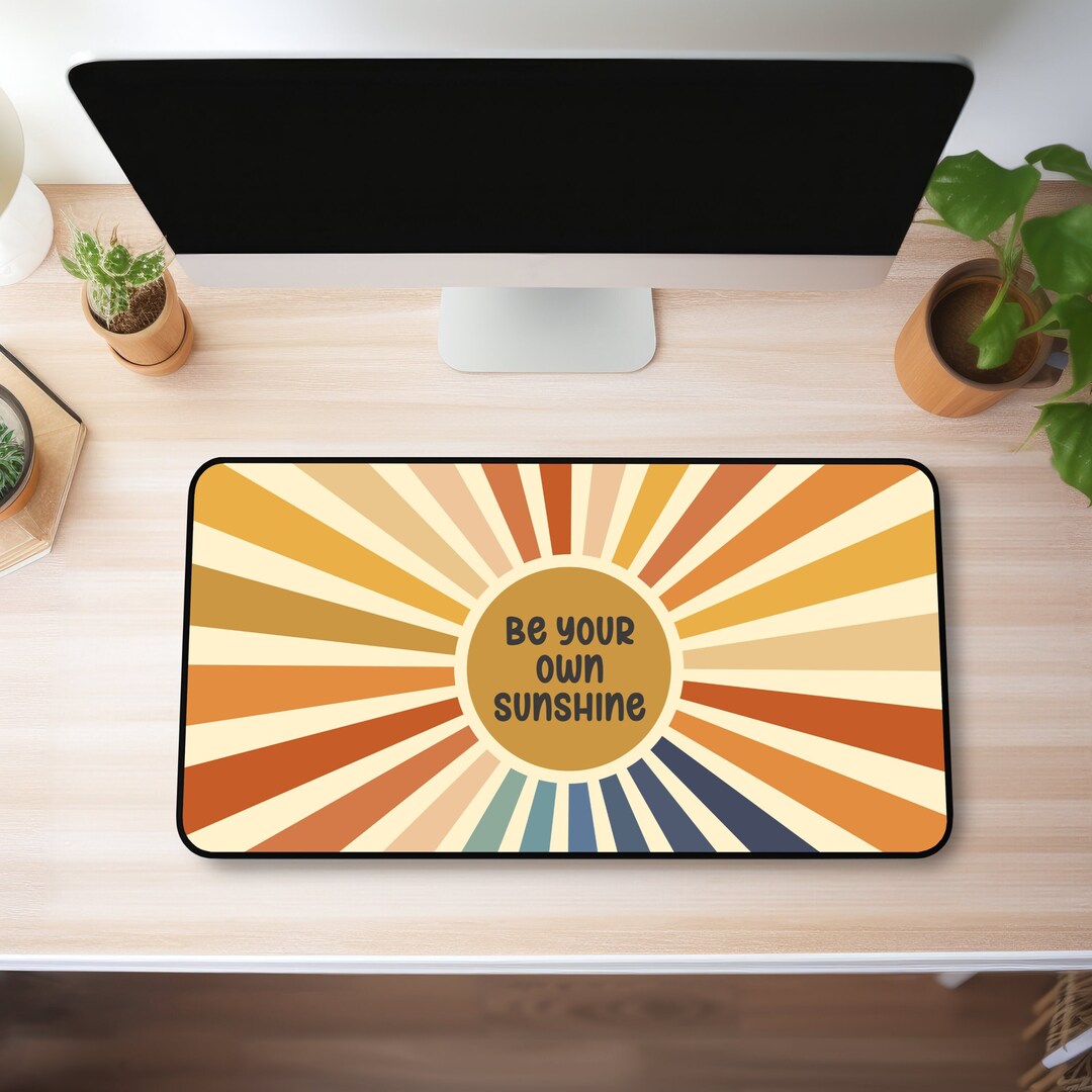 Personalized Retro Desk Mat, Vintage Home Decor, Groovy Desk Pad, Retro ...