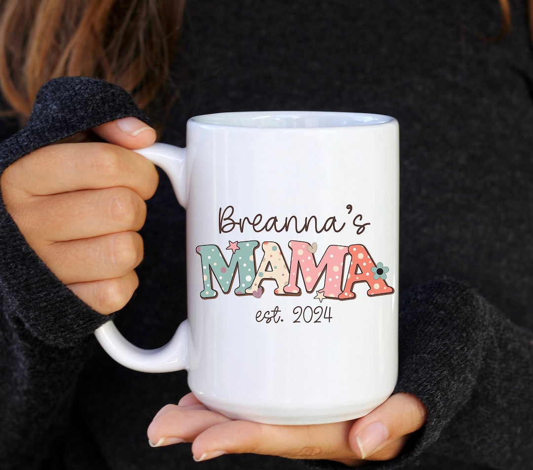 Custom Mom Mug, Personalized Mama Mug With Kids Names, Best Gift for ...