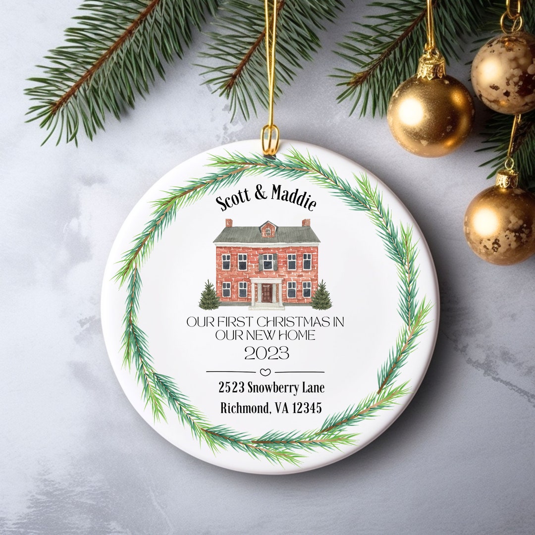 New Home Christmas Ornament, First House Ornament, Realtor Gift, Custom ...