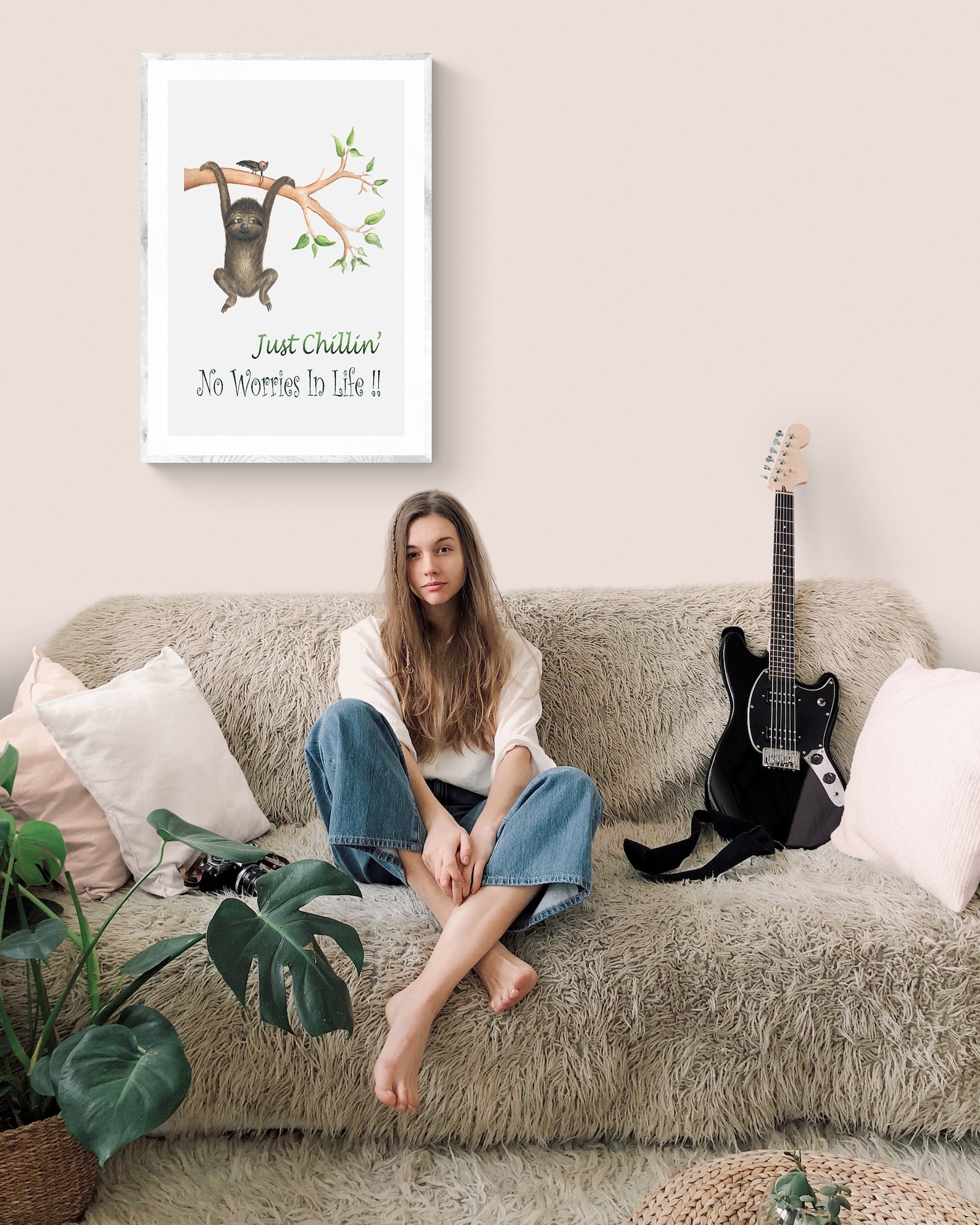 Sloth Motivational Quotes Painting Digital Downloadable Print 8 X 10 ...