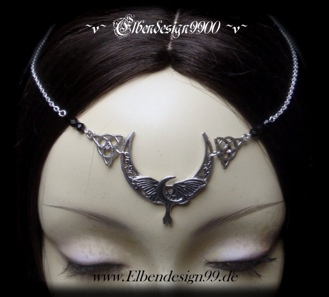 Forehead Jewelry Luna Moth Black Moon Wicca Pagan Witch Forehead ...