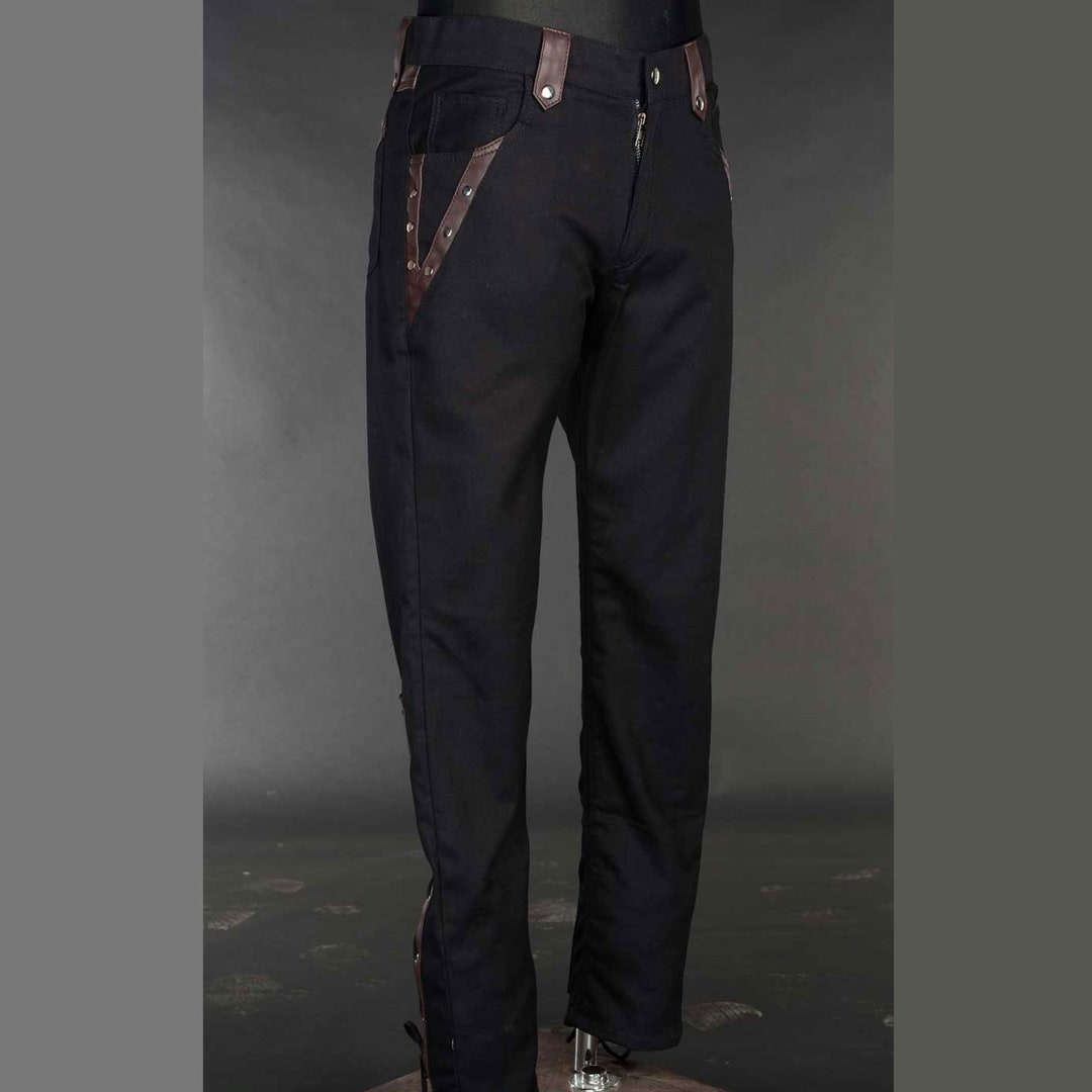 Steampunk Tesla Pants Men Punk Rave Devil May Care Pants - Etsy