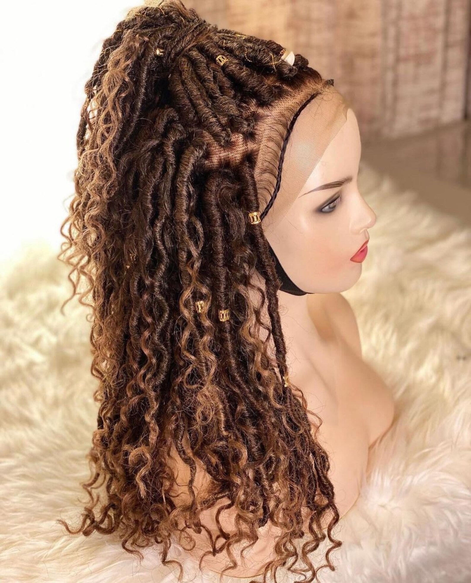 Goddess Locs Wig, Messy Locs, Distress Locs Wig, Dread Loc Wig, Faux ...