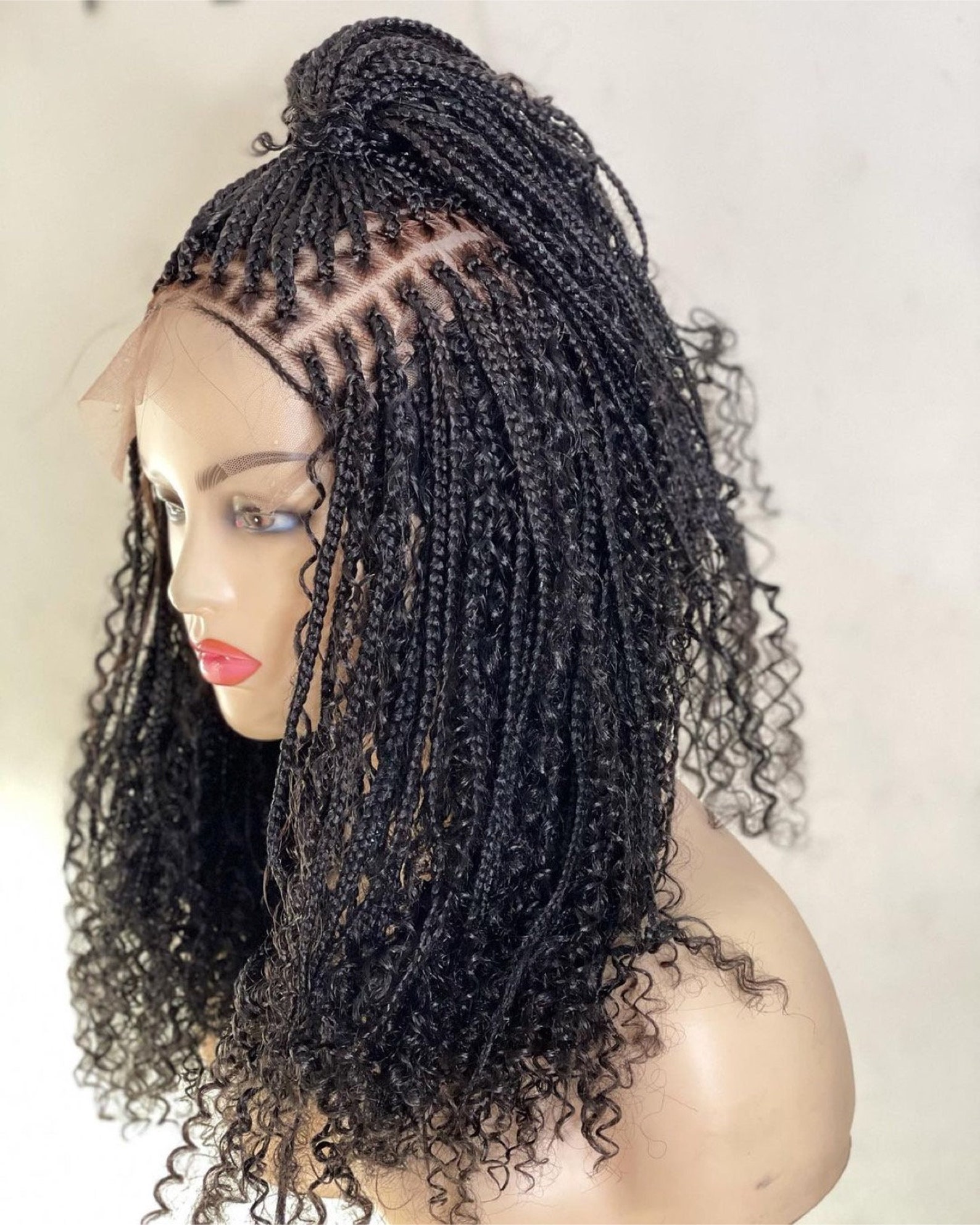Goddess Knotless Bob Braid Wig Box Braid Wig Goddess Braid Wig