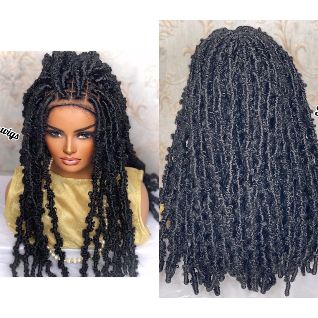 Butterfly Locs Wig, Distress Locs, Faux Locs, Boho Locs, Bohemian Locs ...