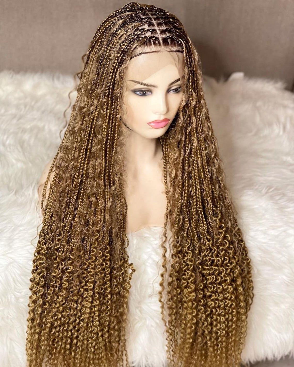 Goddess Braid Wig, Goddess Braided Wig, Box Braid Wig, Custom Braid Wig ...