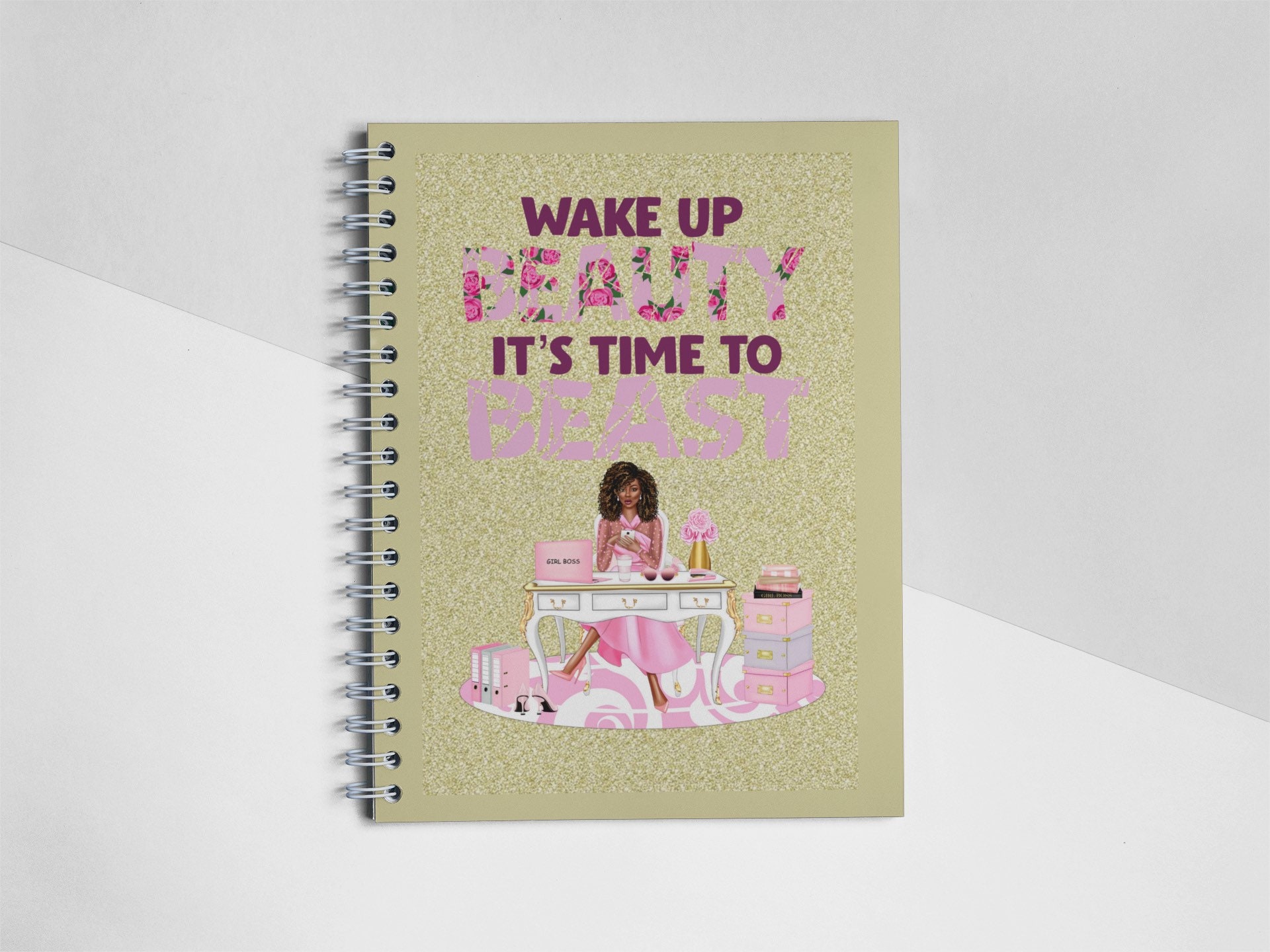 Notebook Girl Boss Notebook Spiral Bound Journal 100% | Etsy