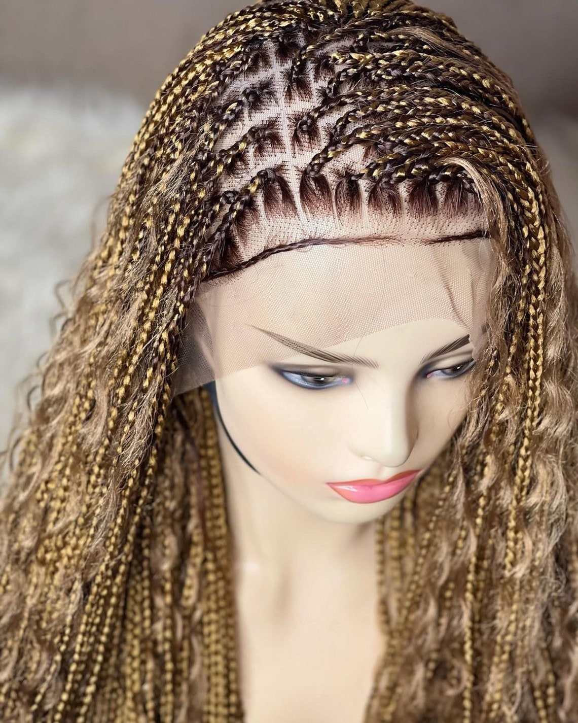 Goddess Braid Wig, Goddess Braided Wig, Box Braid Wig, Custom Braid Wig ...