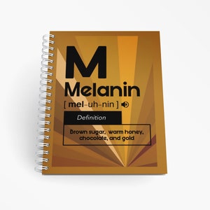 Melanin Notebook Black Girl Journal Made With 100% Recycled Paper, Wire ...