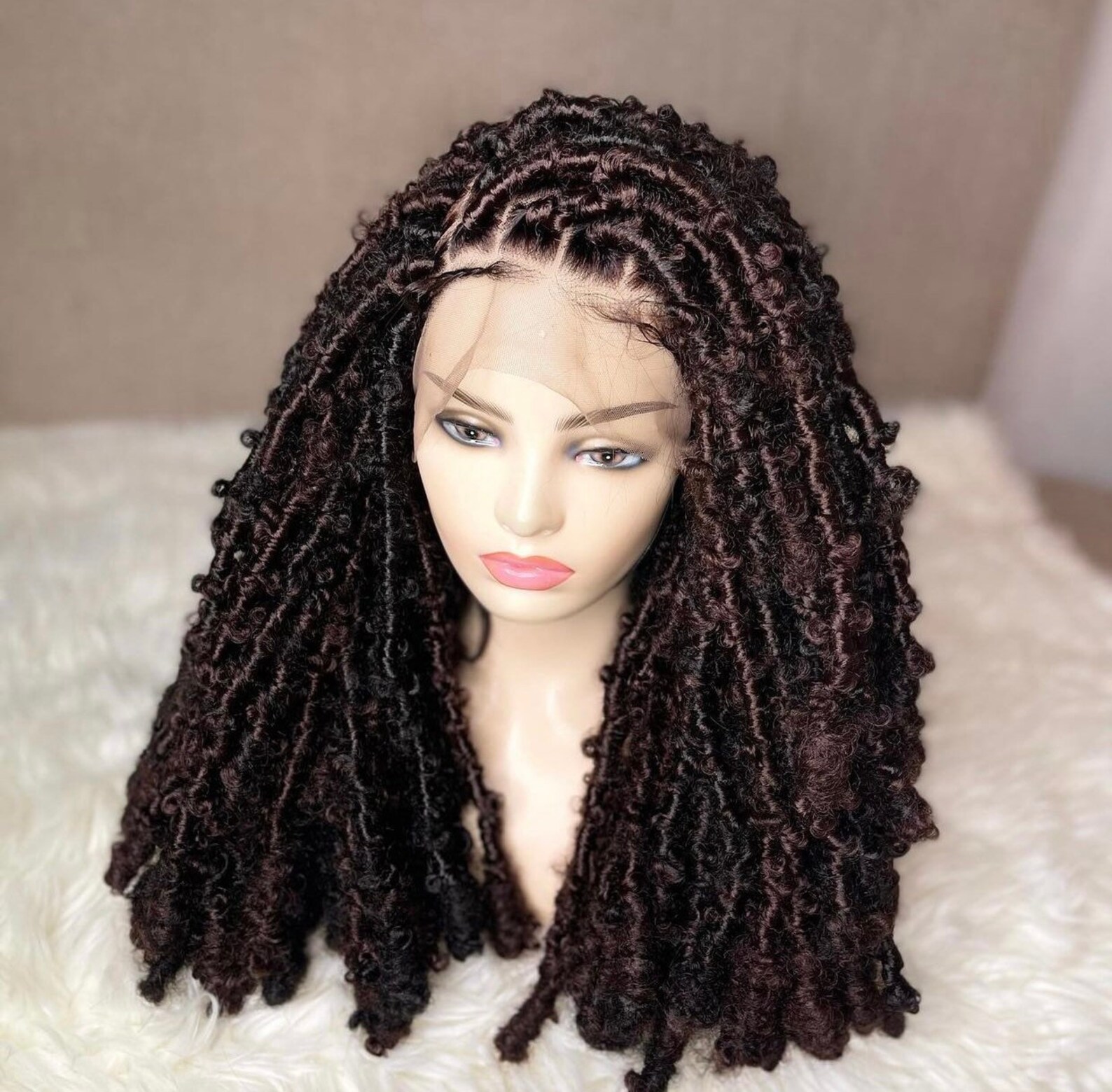 Butterfly Locs Wig, Distressed Faux Locs Wig, Dread Loc Wig, Faux Loc ...