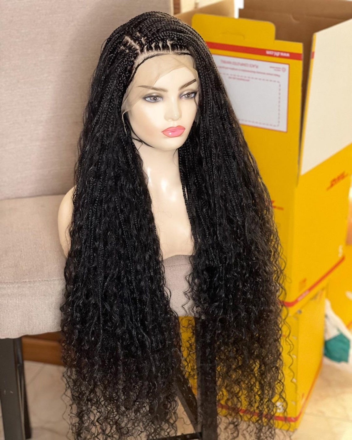 Goddess Braid Wig, Goddess Braided Wig, Box Braid Wig, Custom Braid Wig ...